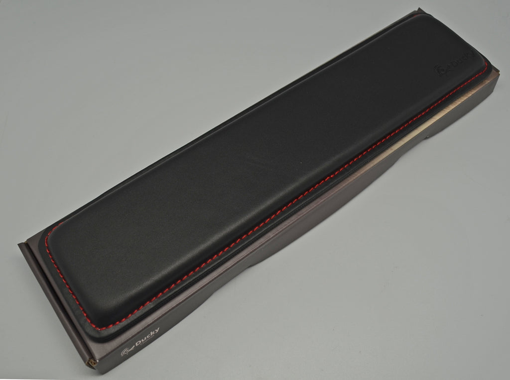 Ducky TKL Leather Wrist Rest with Red Stitching