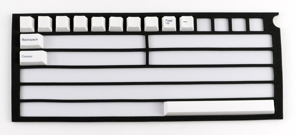 Tai-Hao Black on White 150 Key Cubic Profile Double Shot ABS Keycap Se