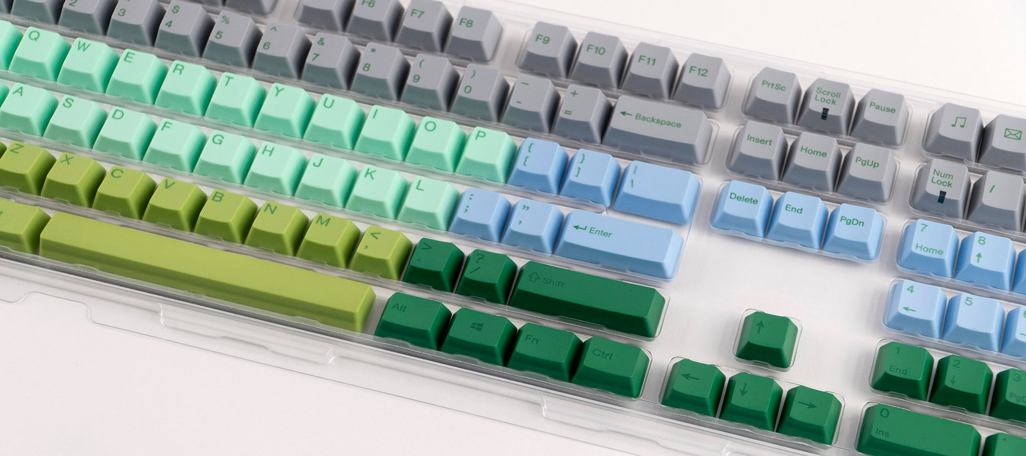 Varmilo Grey / Green / Blue 108 Key Varmilo Profile Dye Sub PBT Keycap