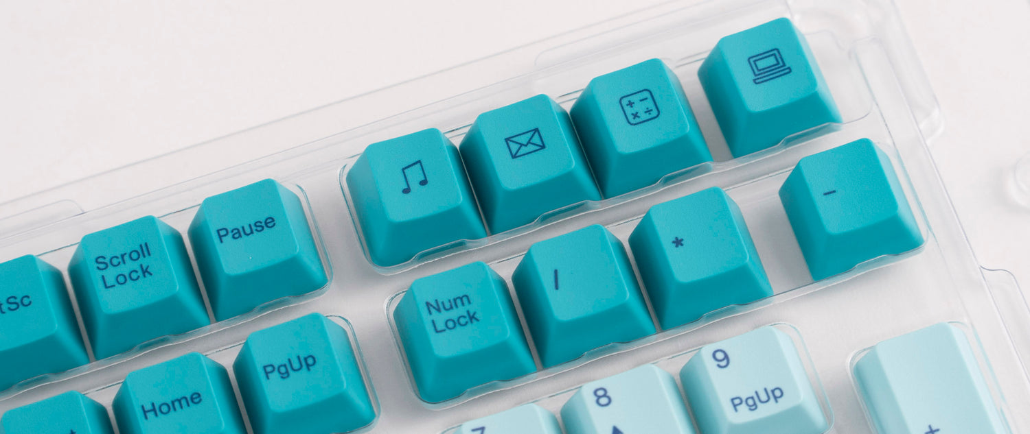 Varmilo Teal / White 108 Key Varmilo Profile Dye Sub PBT Keycap Set