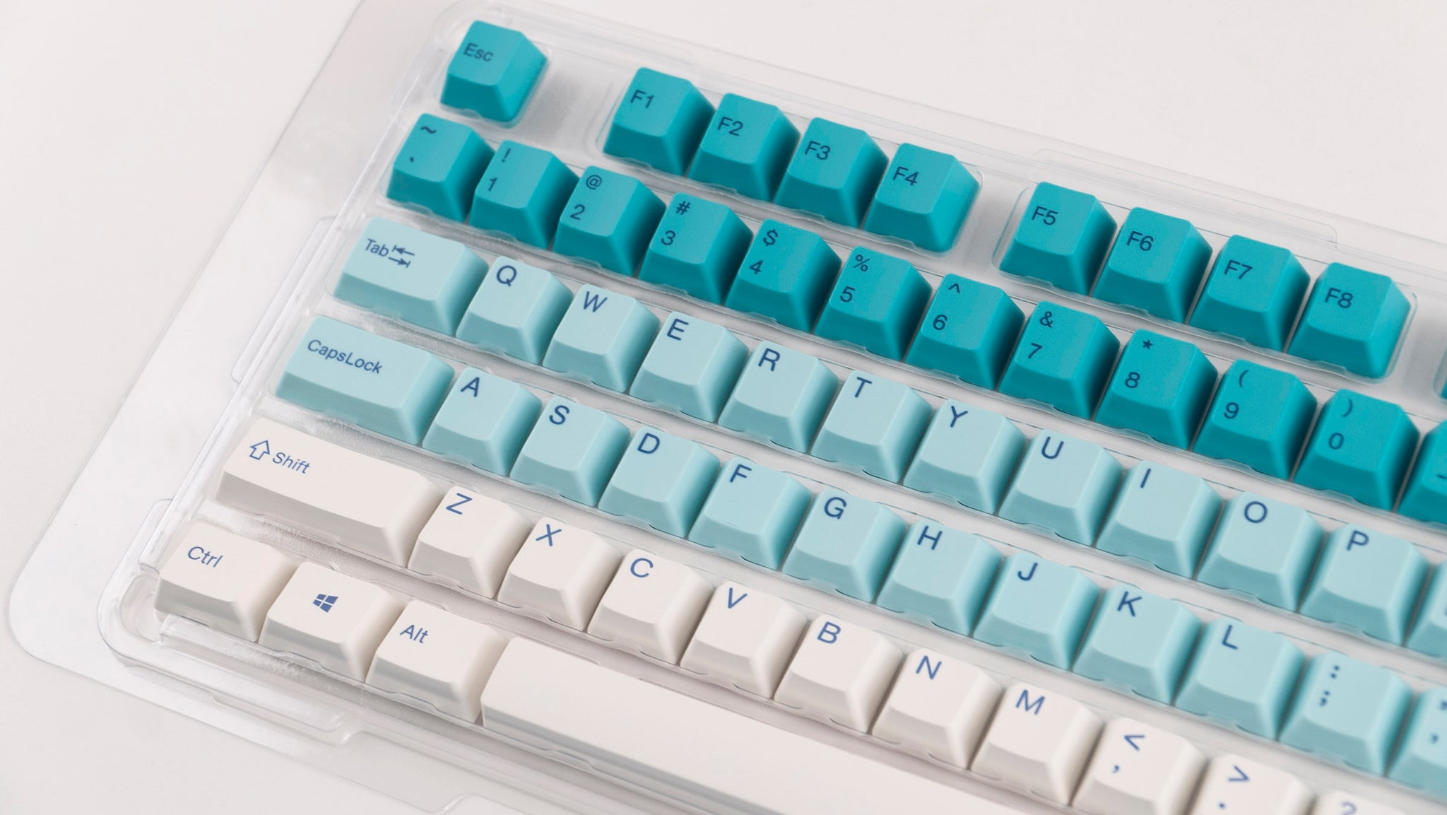 Varmilo Teal / White 108 Key Varmilo Profile Dye Sub PBT Keycap Set