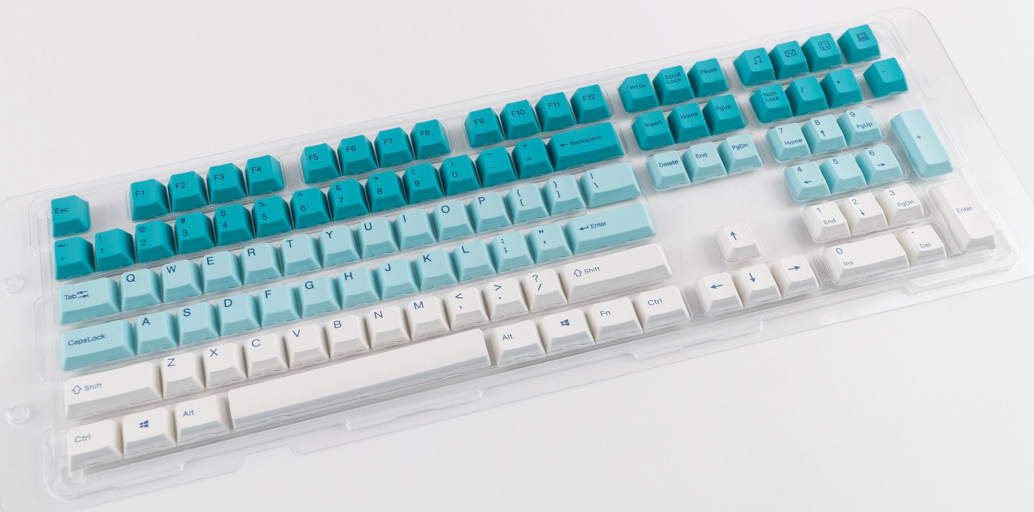 Varmilo Teal / White 108 Key Varmilo Profile Dye Sub PBT Keycap Set
