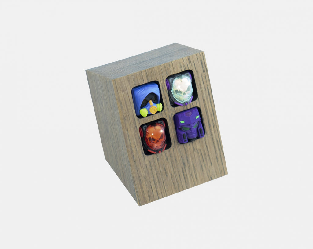 MK Custom 4-Key Wooden Backlit Artisan Keycap Display