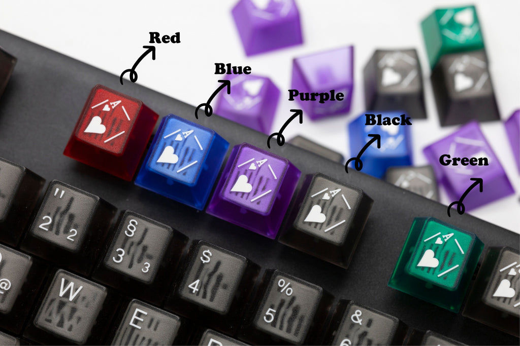 Tai-Hao Red Playing Cards 16-Key Cubic Profile Double Shot ABS Translu
