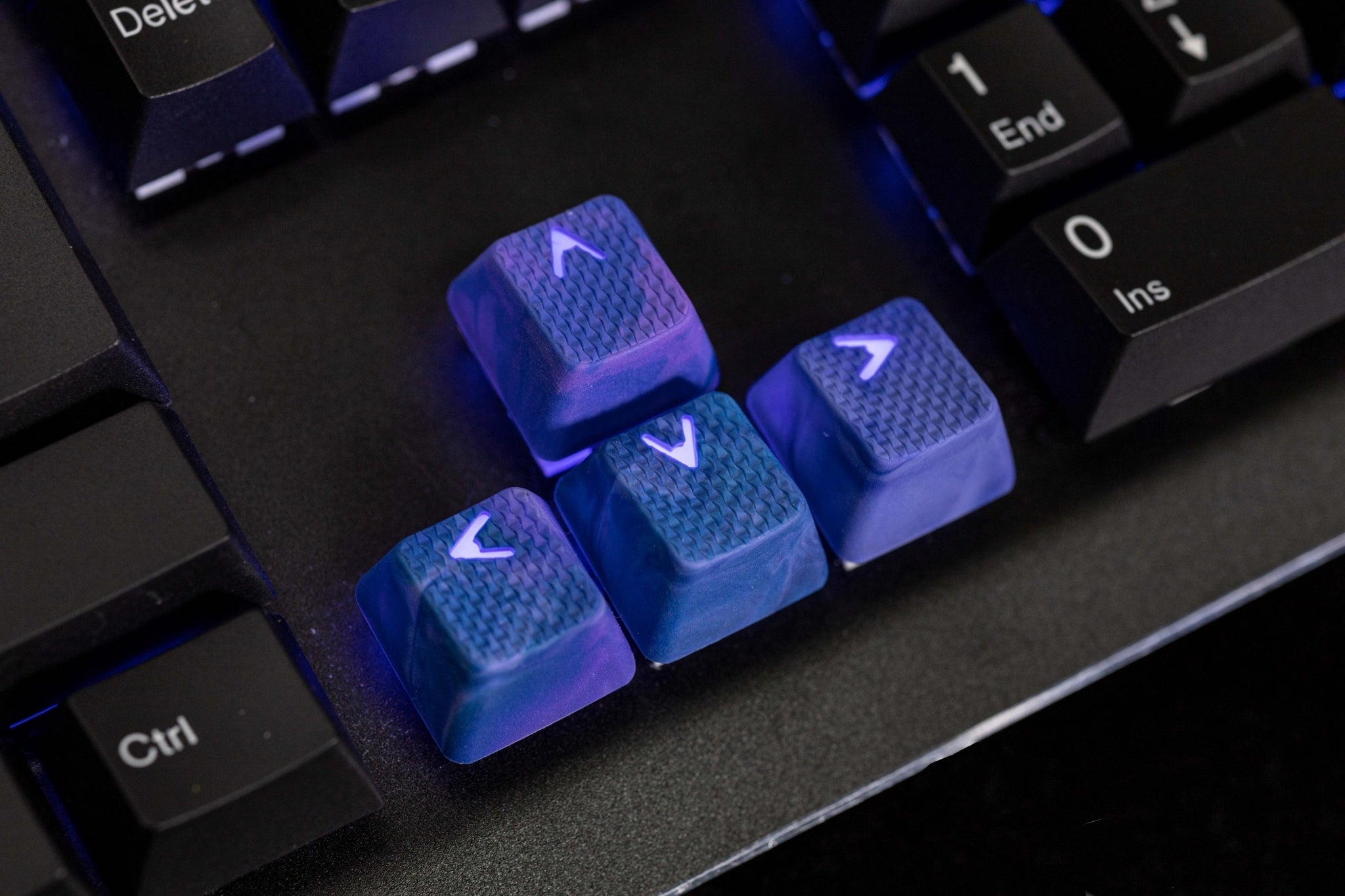 Tai-Hao Dark Purple & Blue Camo 23 Key OEM Profile TPR Rubberized Gami