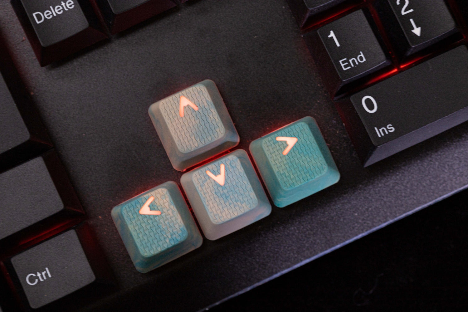 Tai-Hao Green & Peach Camo 23 Key OEM Profile TPR Rubberized Gaming Ba