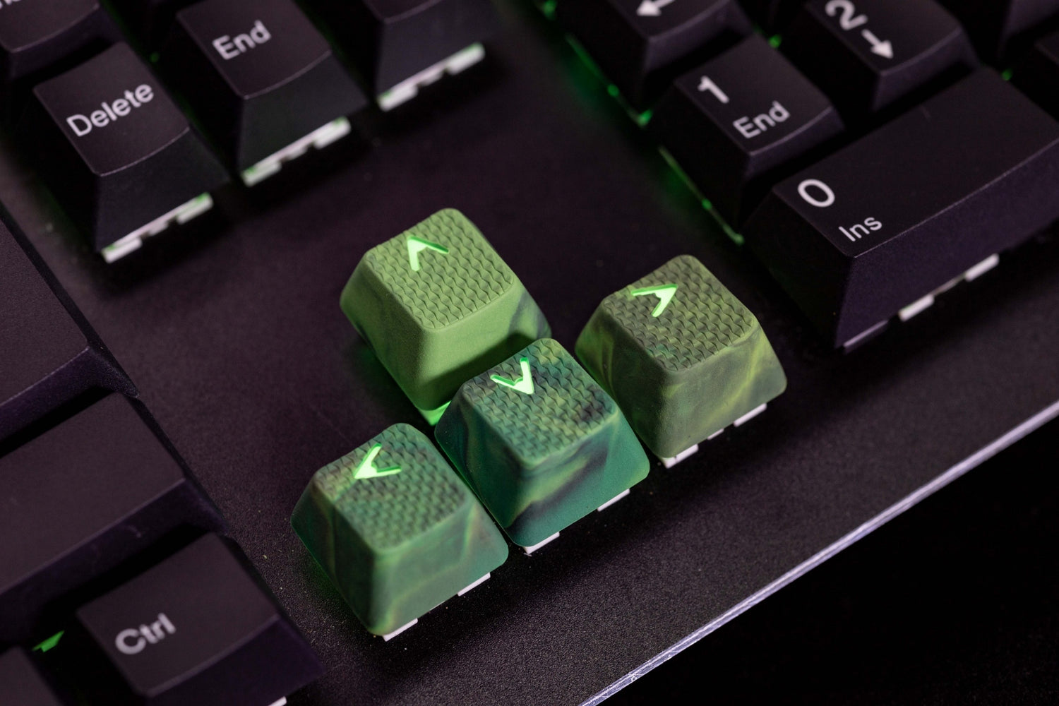 Tai-Hao Green Camo 23 Key OEM Profile TPR Rubberized Gaming Backlit Ke