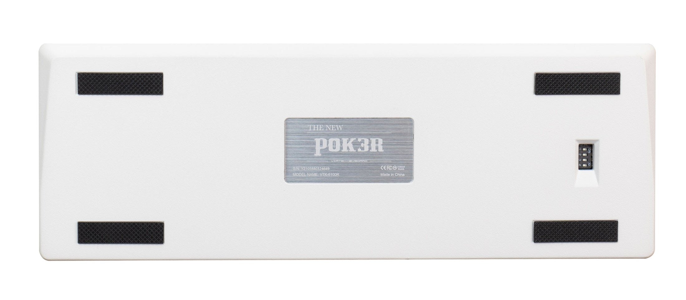 Vortex New POK3R White Aluminum 60% RGB Double Shot PBT Mechanical Key