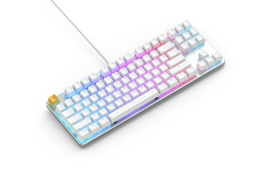 Glorious PC GMMK White Ice TKL RGB LED Double Shot ABS Mechanical Keyb