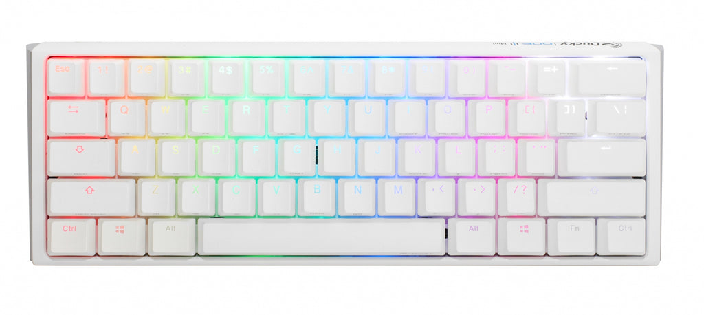 Ducky One 3 Mini Pure White 60% Hotswap RGB Mechanical Keyboard w/ Qua