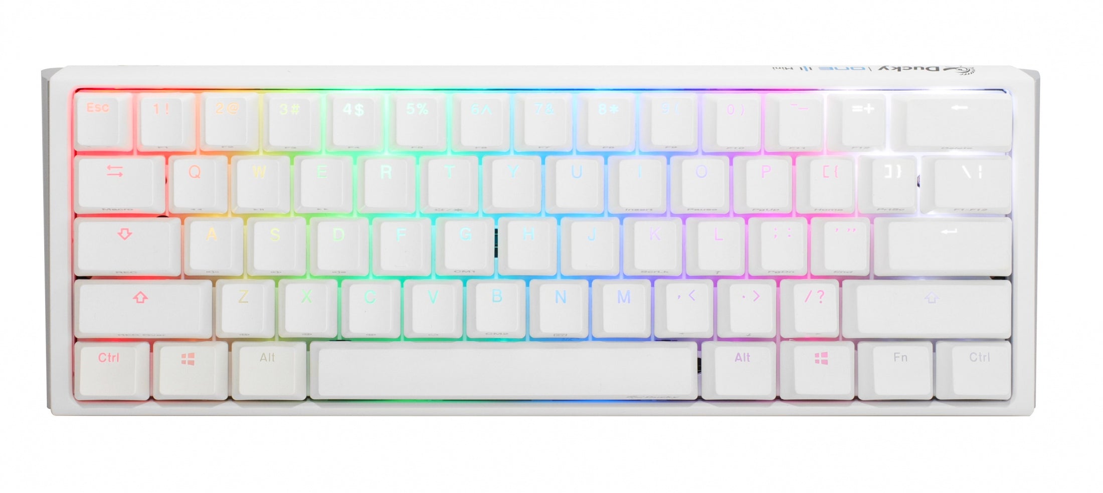 Ducky One 3 Mini Pure White 60% Hotswap RGB Mechanical Keyboard w/ Qua