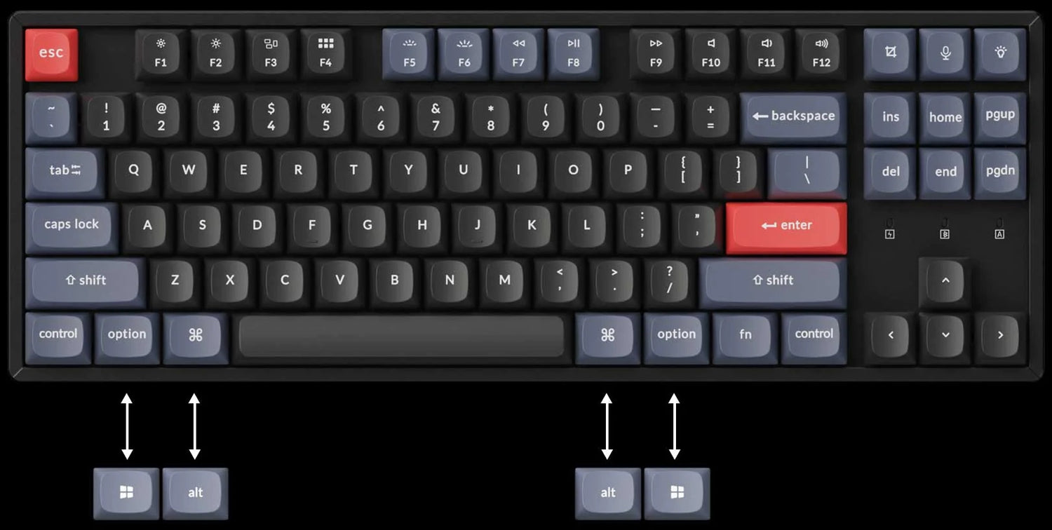 Keychron K8 Pro Aluminum TKL Hotswap Bluetooth RGB Win + Mac Mechanica