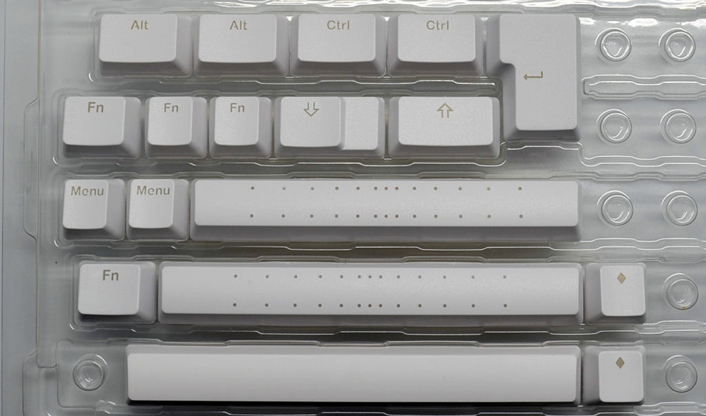 Vortex White Backlit 126 Key Double Shot PBT Keycap Set