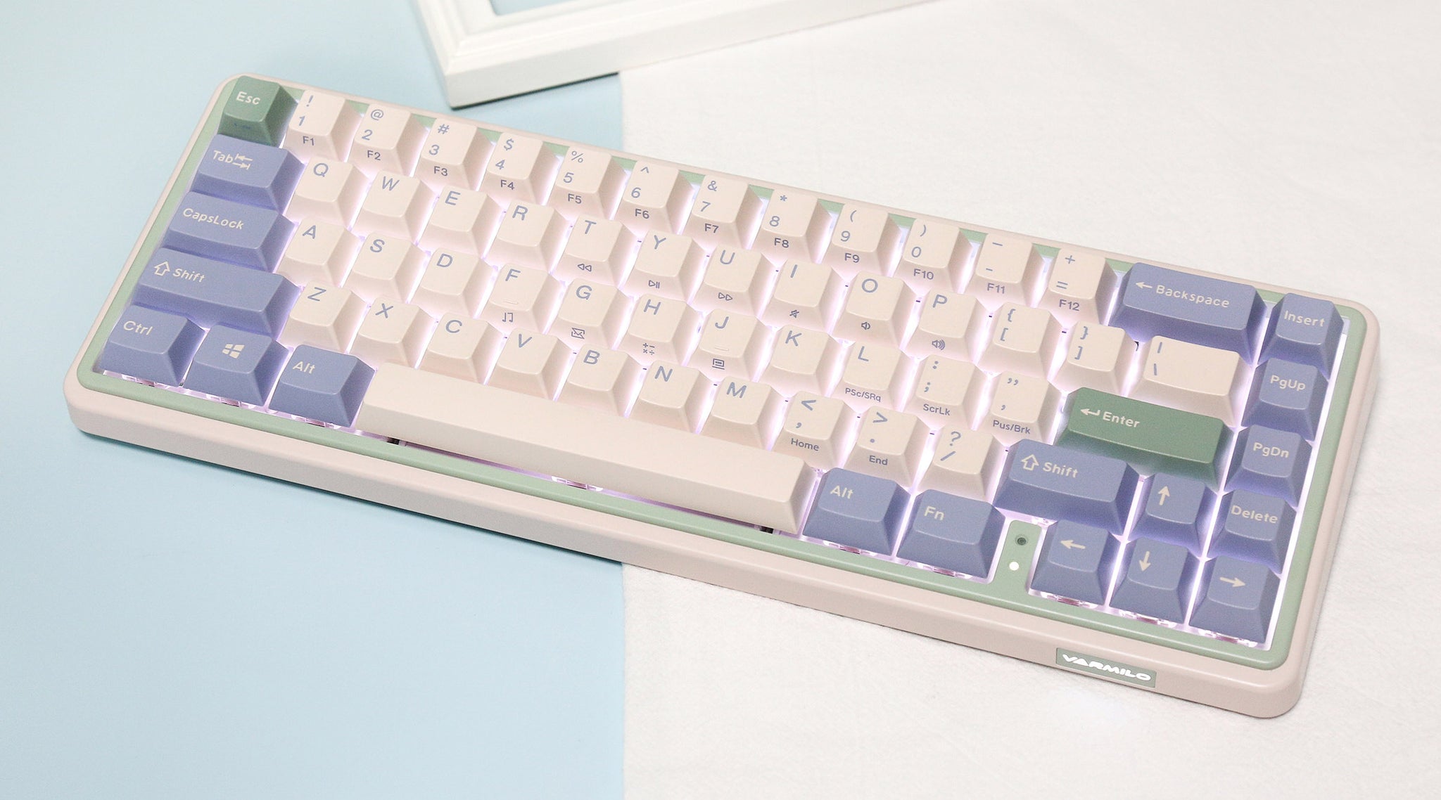 Varmilo Minilo VXB67 Eucalyptus 65% Bluetooth White LED EC Keyboard