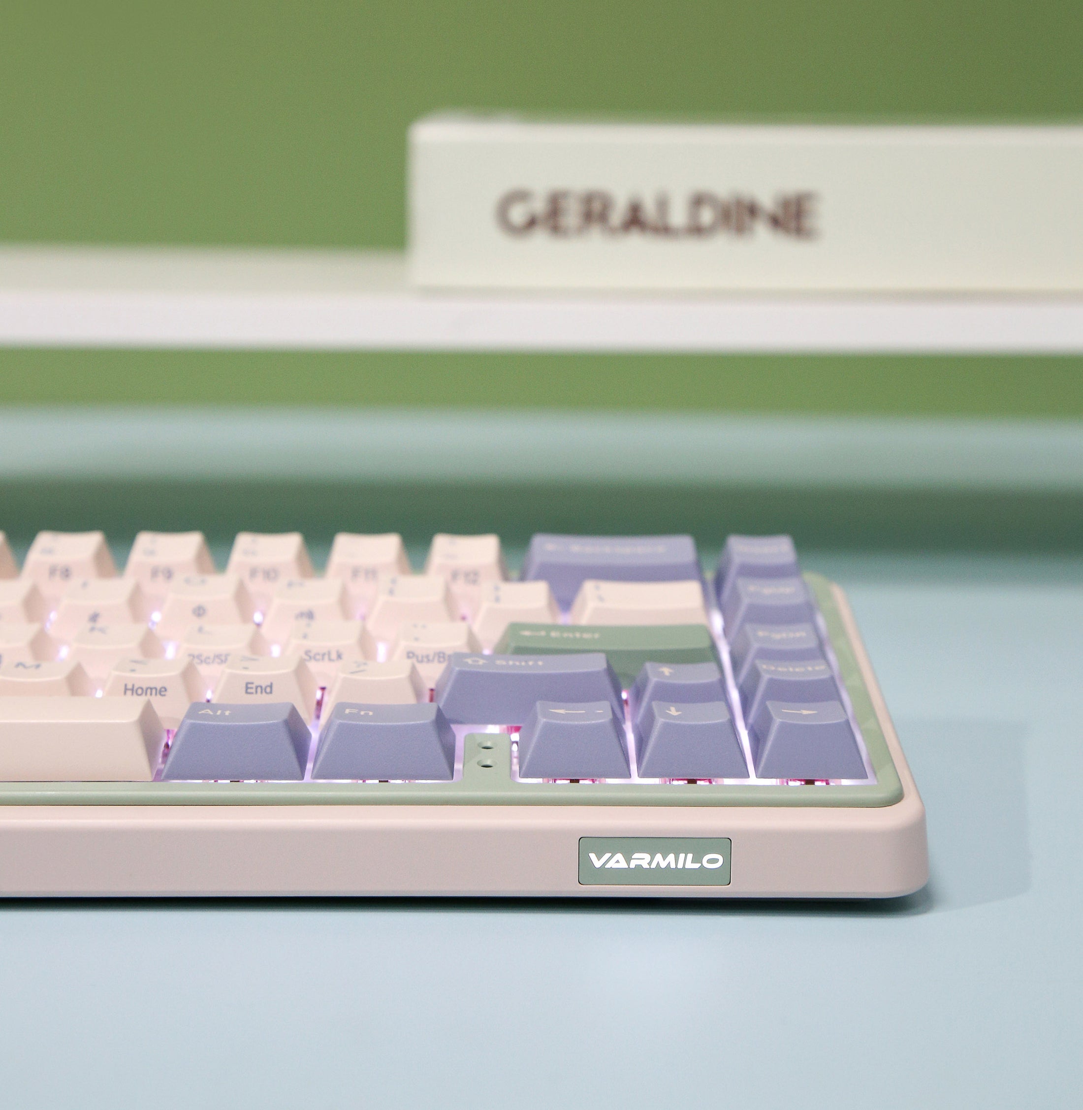 Varmilo Minilo VXH67 Eucalyptus 65% Wired Hotswap White LED Keyboard