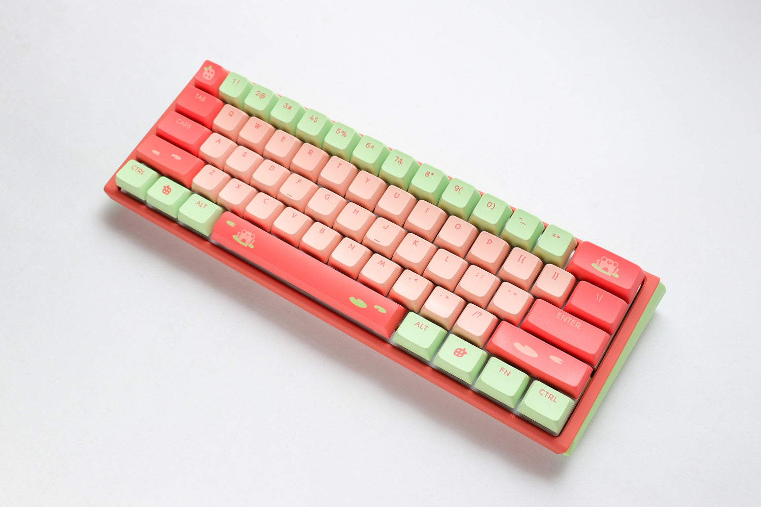 Ducky x MK Strawberry Frog One 3 Mini Hotswap 60% RGB Keyboard w/ Quac