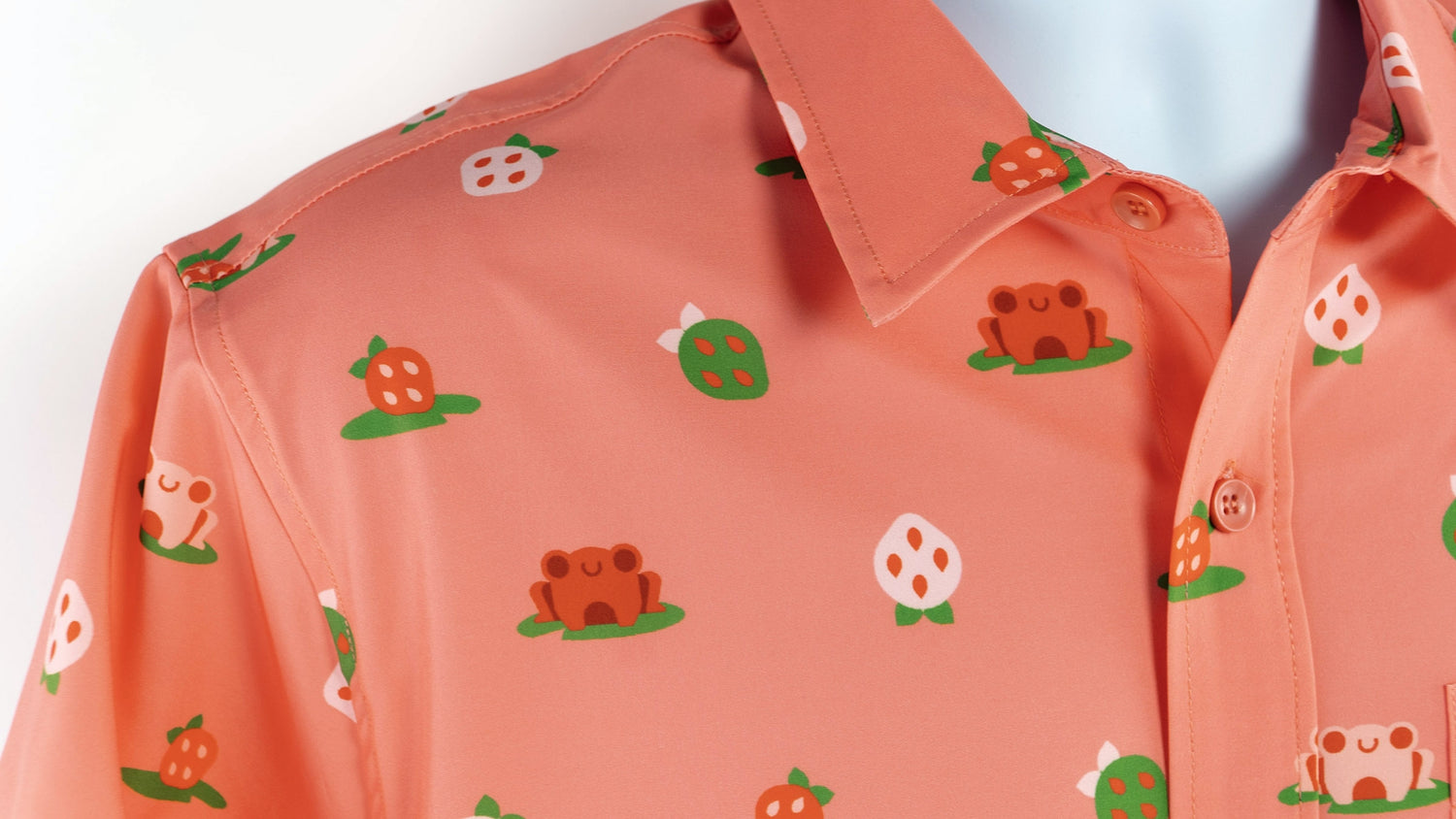 MK Strawberry Frog Hawaiian Button-up Shirt