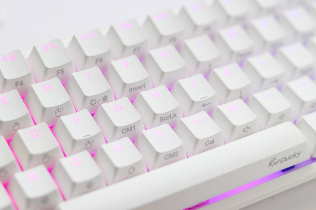 Ducky One 2 Mini Pro Pure White RGB LED 60% Double Shot PBT Mechanical