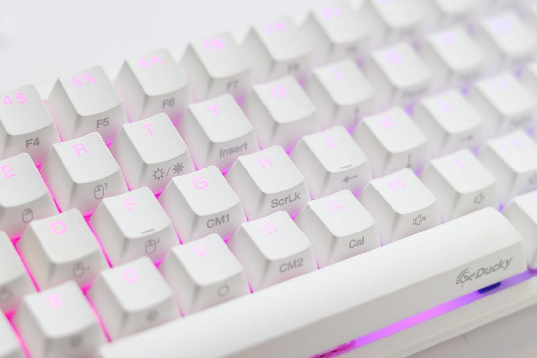 Ducky One 2 Mini Pro Pure White RGB LED 60% Double Shot PBT Mechanical