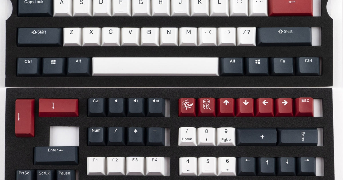 Ducky Tuxedo 108 Key Cherry Profile PBT Double Shot Keycap Set