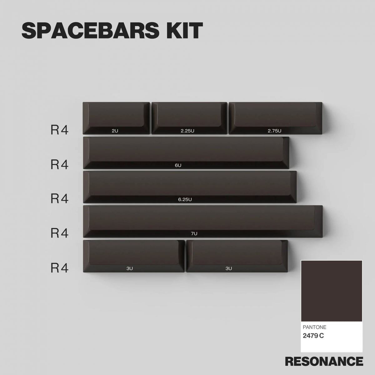 KBDFans PBTfans Resonance Spacebar Kit 8 Key Cherry Profile Double Sho