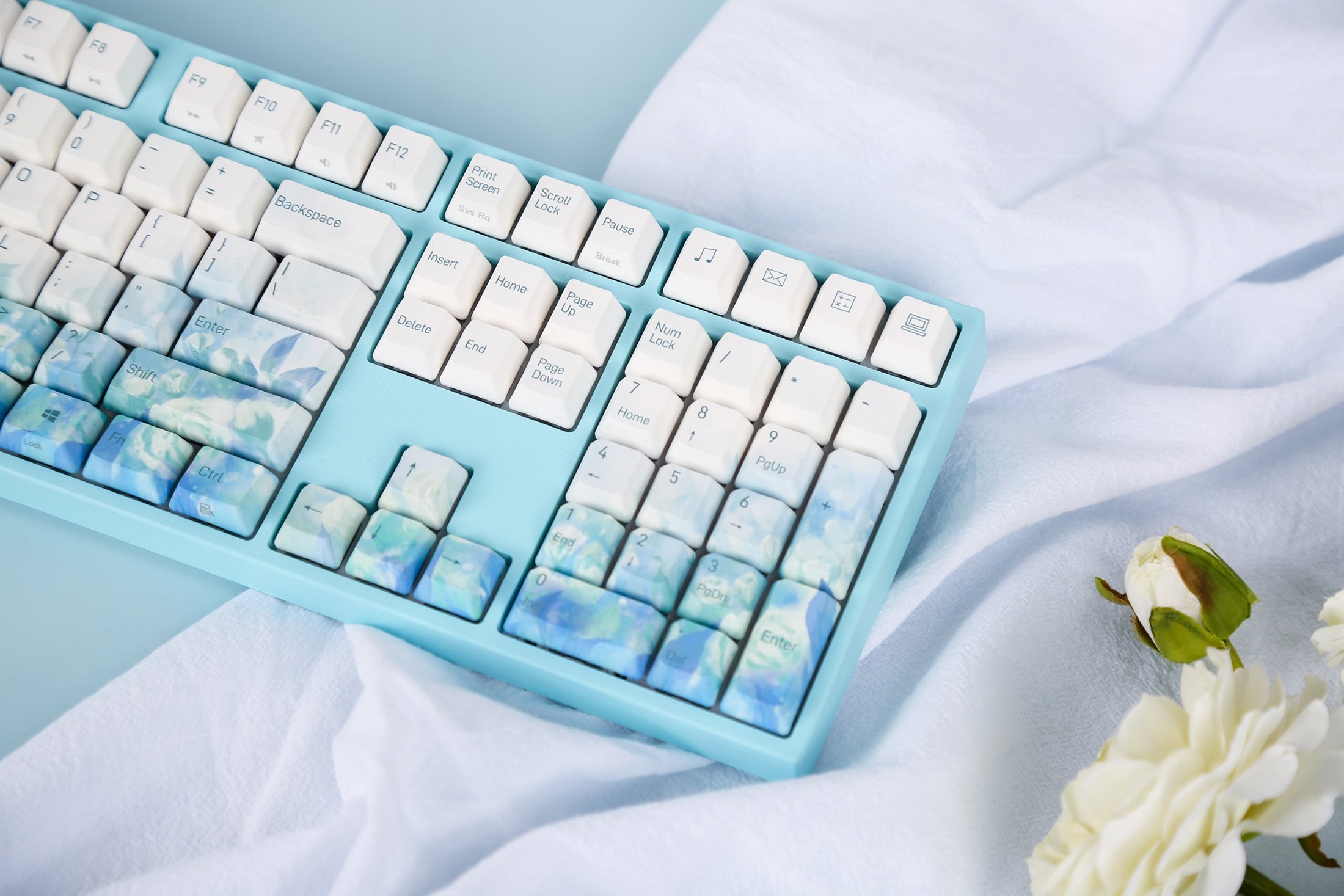 Varmilo VA108M Jasmine White LED Dye Sub PBT Mechanical Keyboard