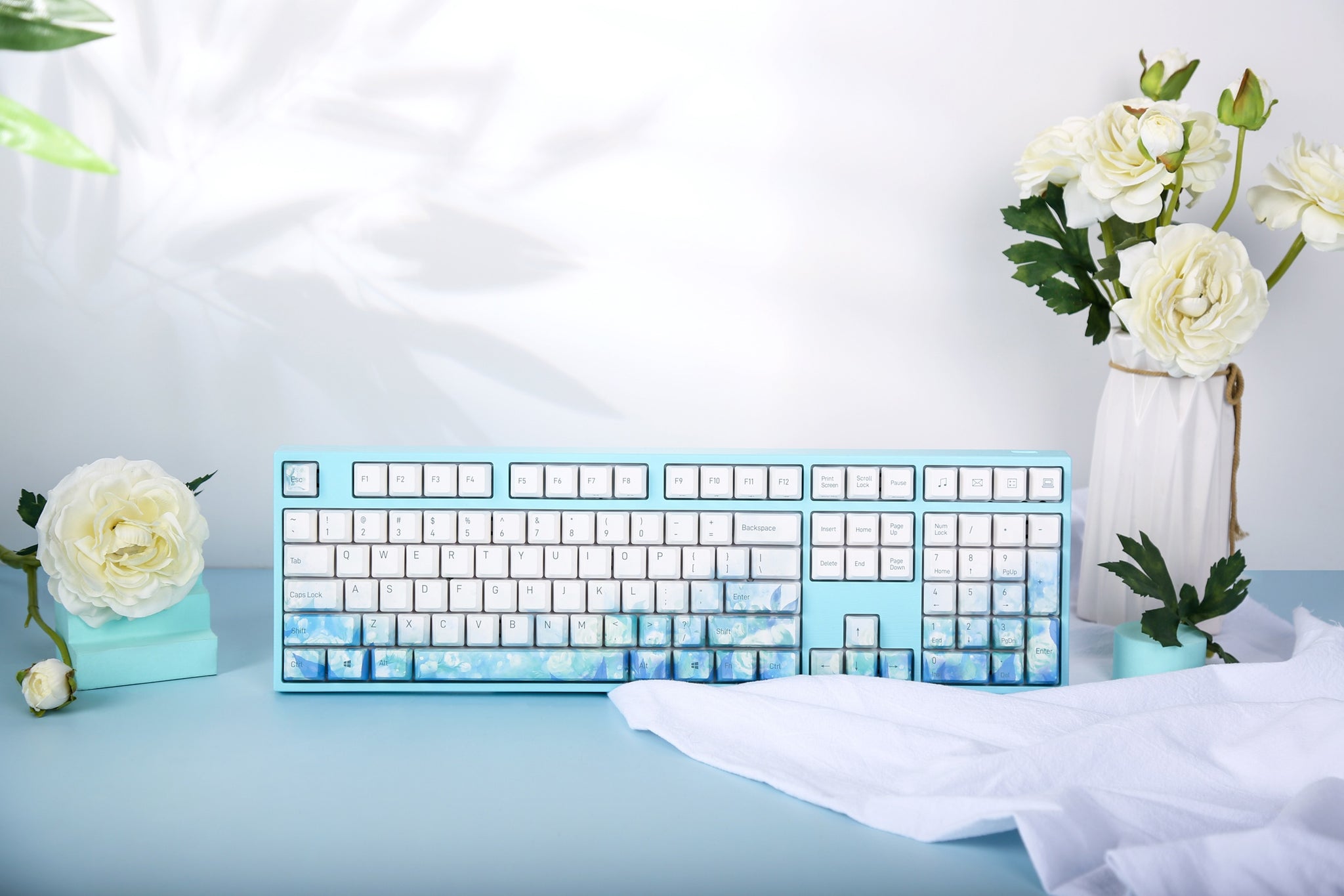 Varmilo VA108M Jasmine White LED Dye Sub PBT Mechanical Keyboard