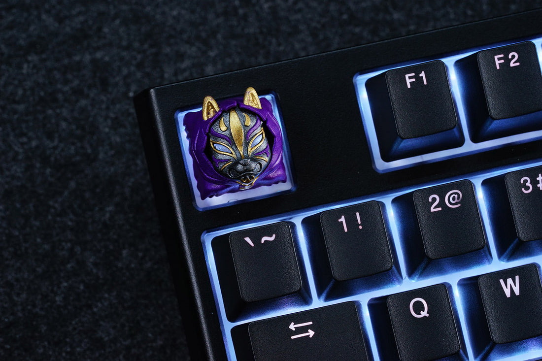 Hot Keys Project HKP Kitsune Purple Gold Artisan Keycap