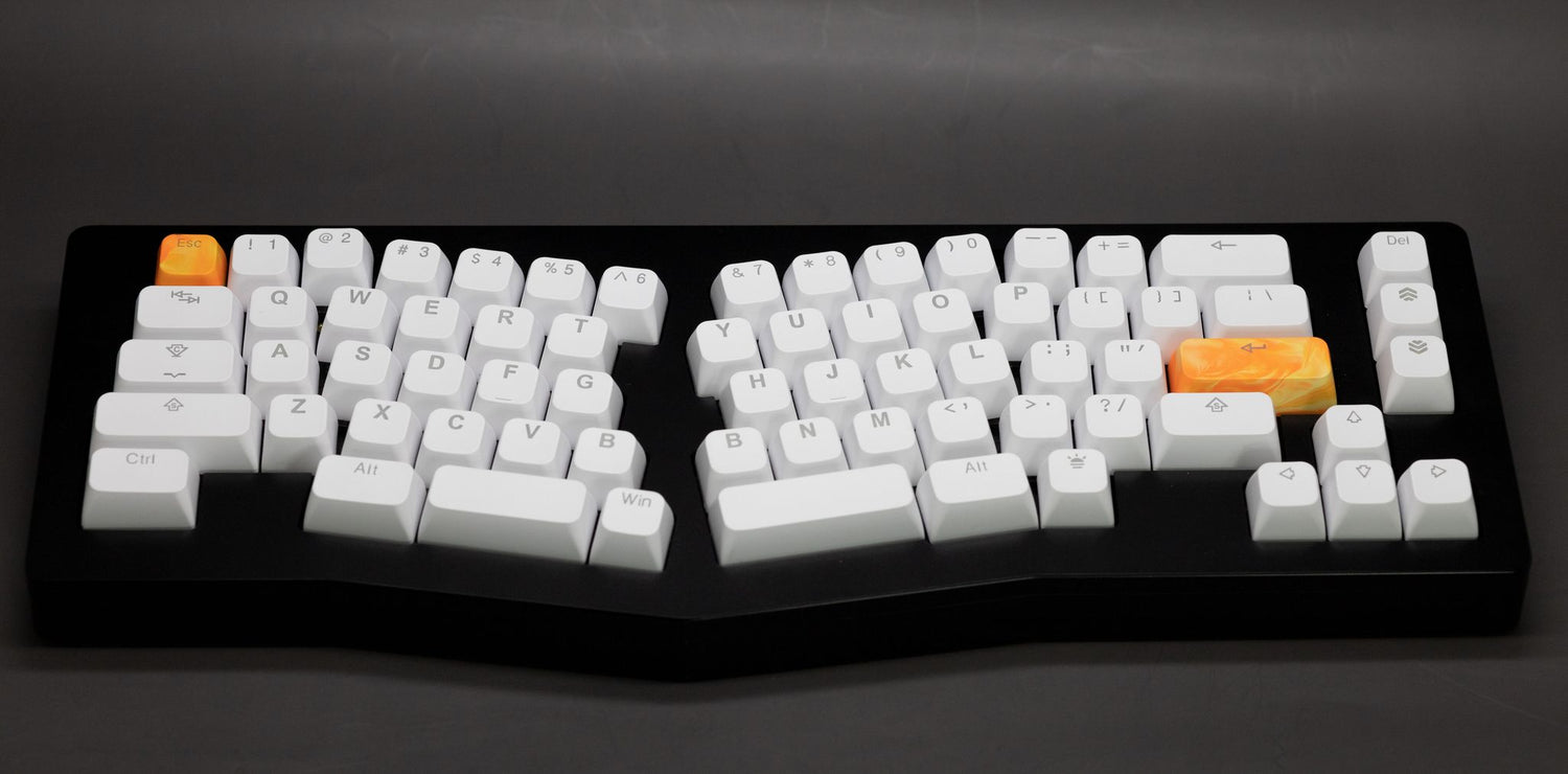 Tai-Hao White Rose 110 Key BOBO Profile Double Shot ABS Keycap Set