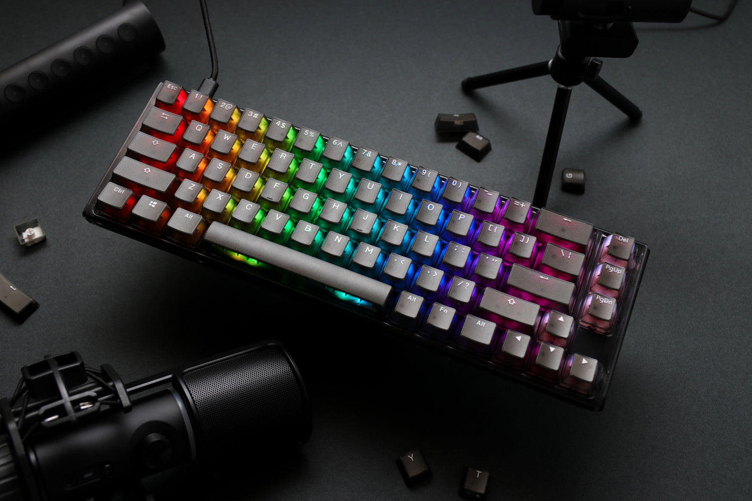 Ducky One 3 SF Aura Clear Black 65% Hotswap RGB Double Shot ABS Mechan