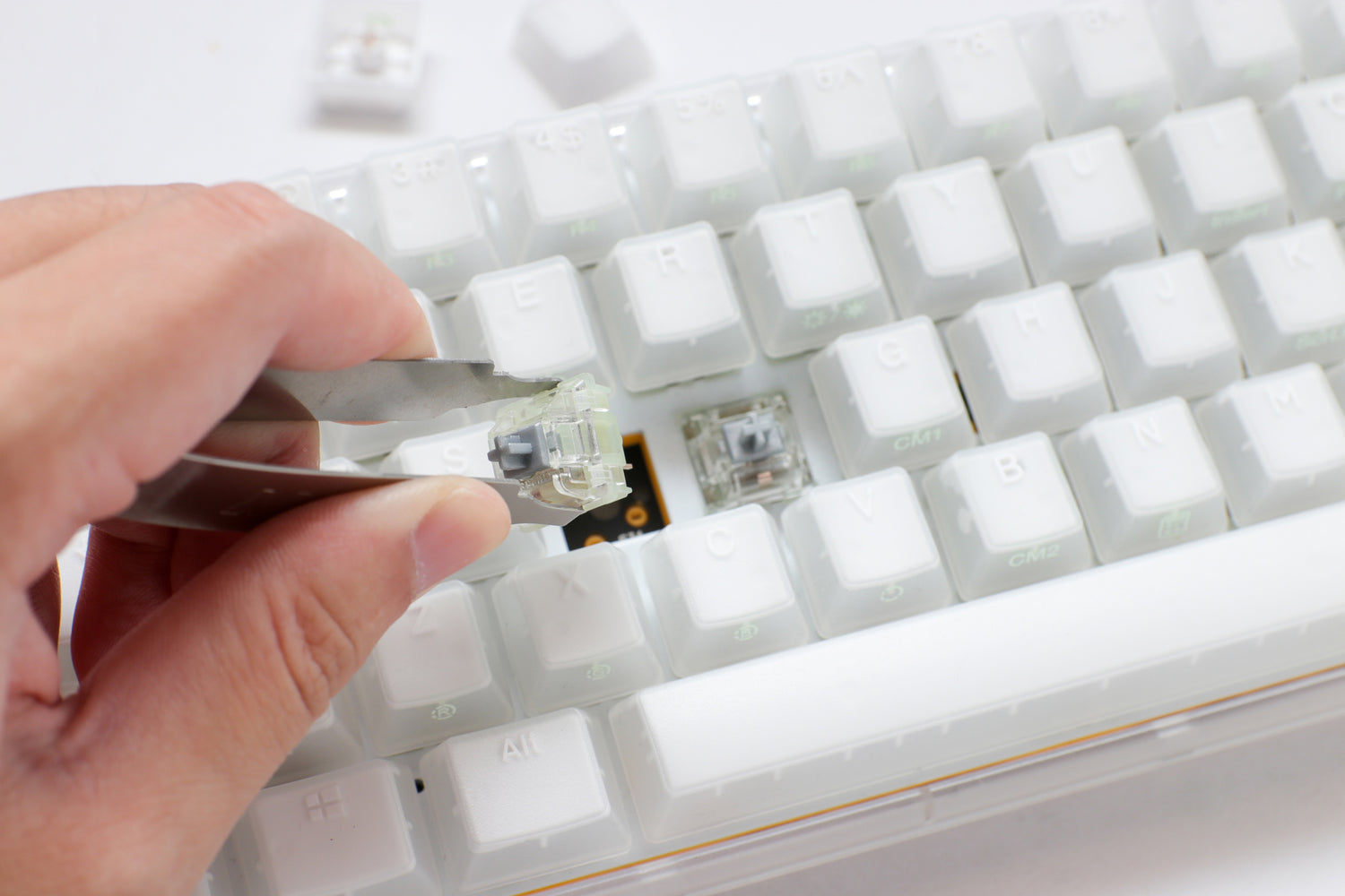 Ducky One 3 Mini Aura Clear White 60% Hotswap RGB LED Double Shot ABS