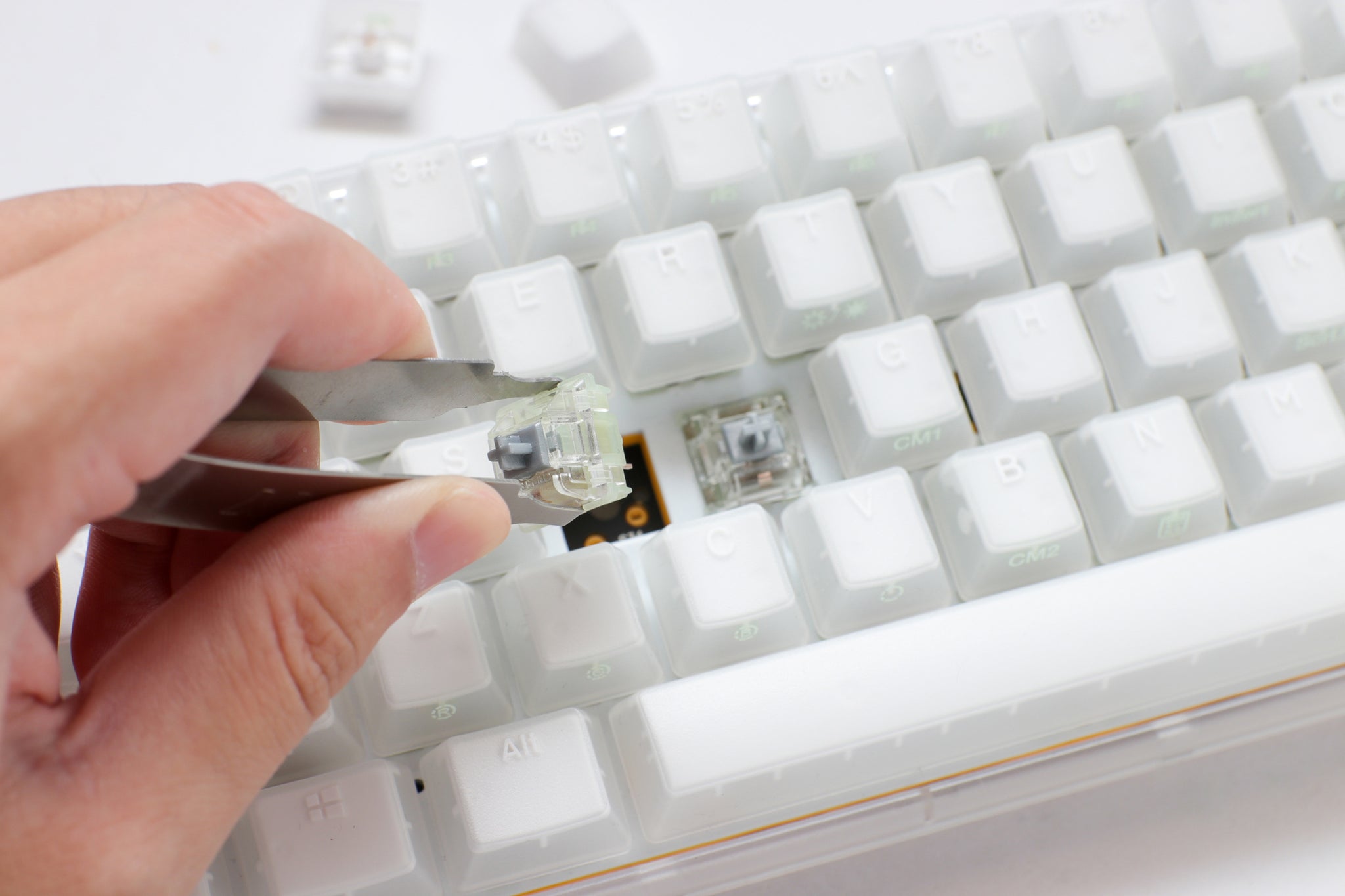Ducky One 3 Mini Aura Clear White 60% Hotswap RGB LED Double Shot ABS