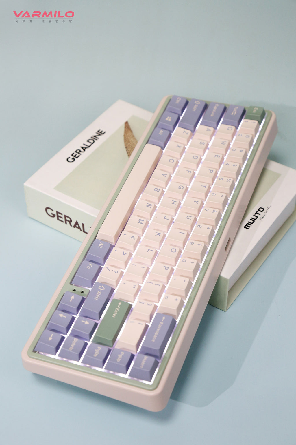 Varmilo Minilo VXT67 Eucalyptus 65% Hotswap Wireless RGB Mechanical Ke