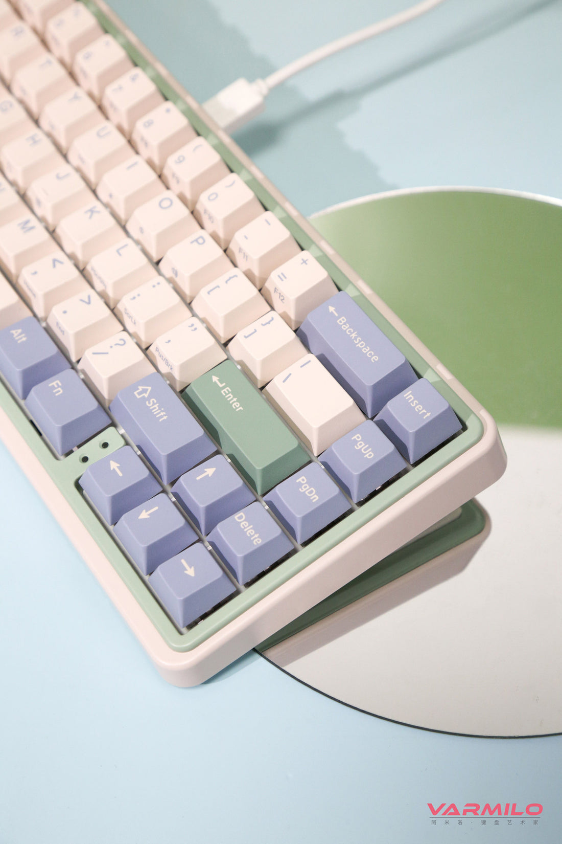 Varmilo Minilo VXT67 Eucalyptus 65% Hotswap Wireless RGB Mechanical Ke
