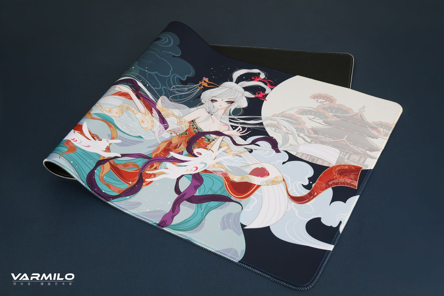 Varmilo Extra Large Flying to the Moon Desk Mat with Stitched Edges