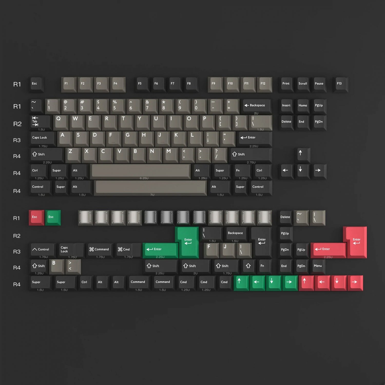 KBDFans PBTfans Dolch Base Kit 158 Key Cherry Profile Double Shot PBT