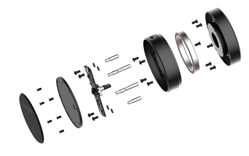 Binepad Low Profile Silver CNC Machined Rotary Encoder Knob
