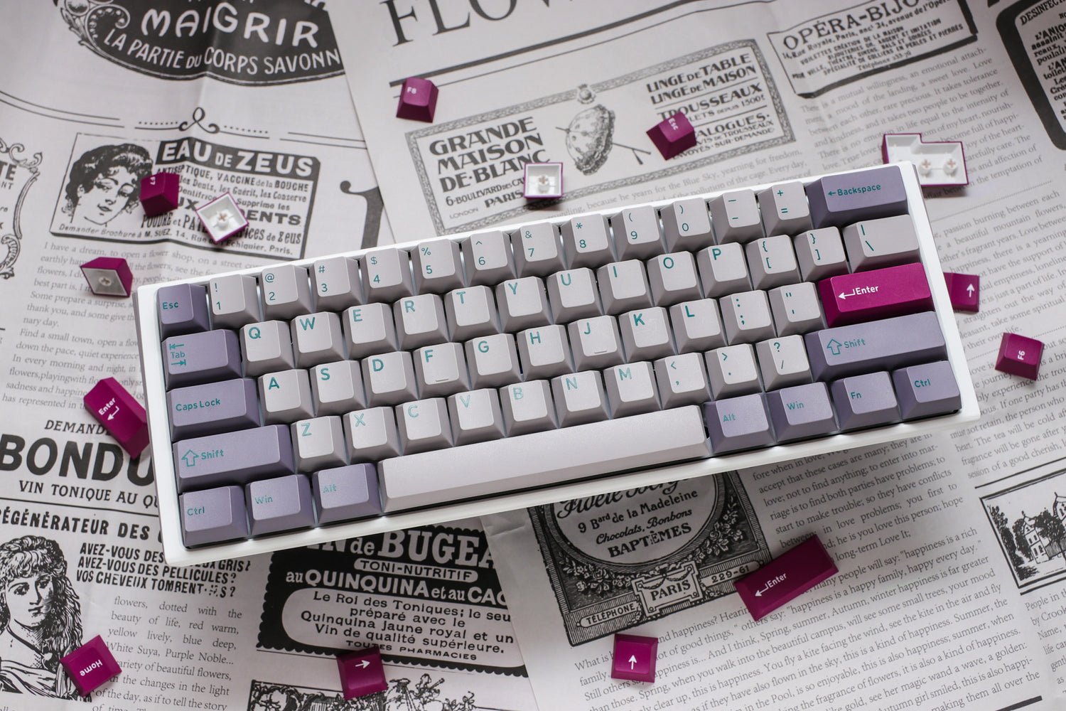 Ducky One 3 Mini Mist Grey 60% Hotswap RGB Double Shot PBT Mechanical