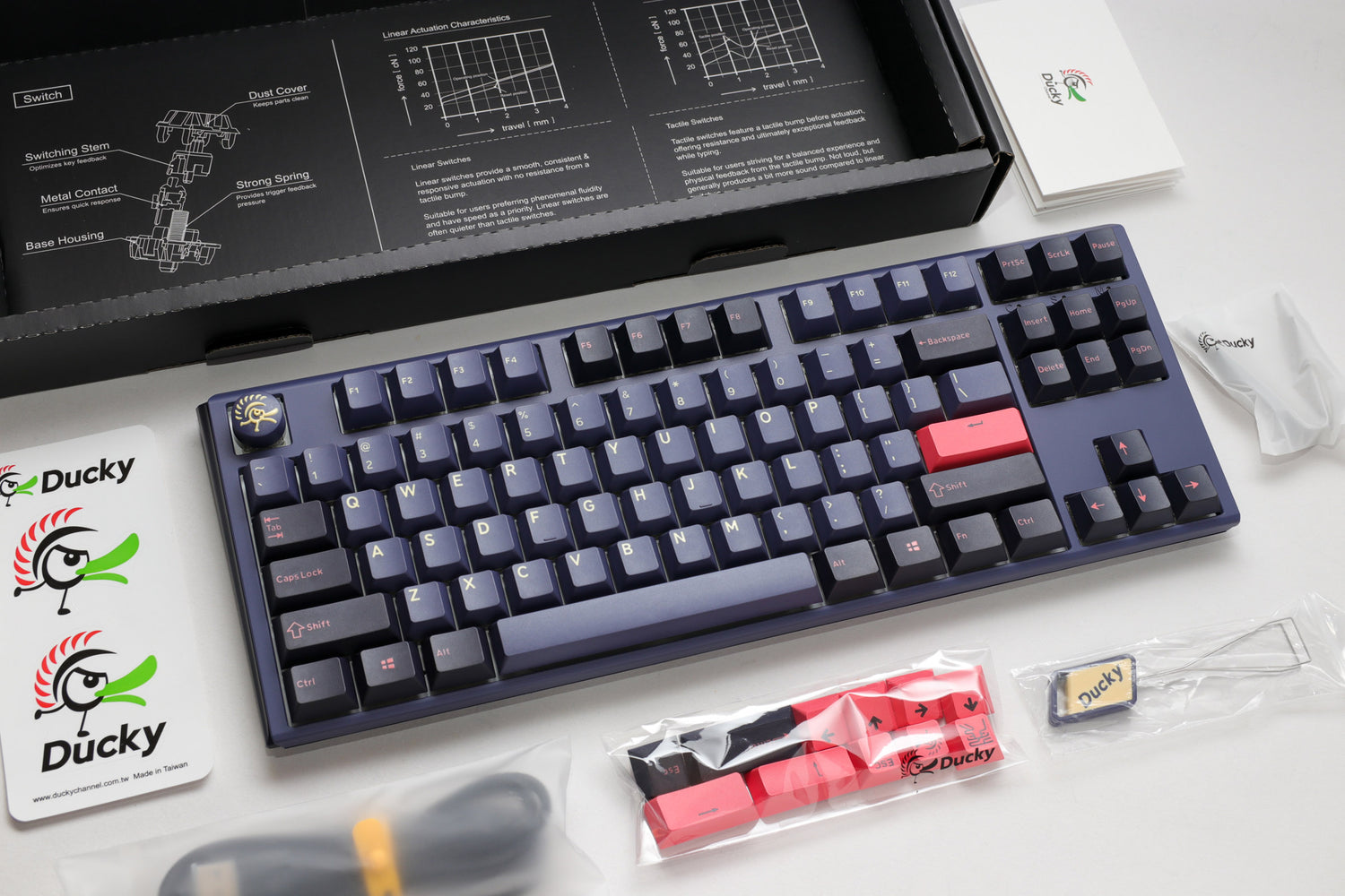 Ducky One 3 TKL Cosmic Blue Hotswap RGB Double Shot PBT QUACK Mechanic