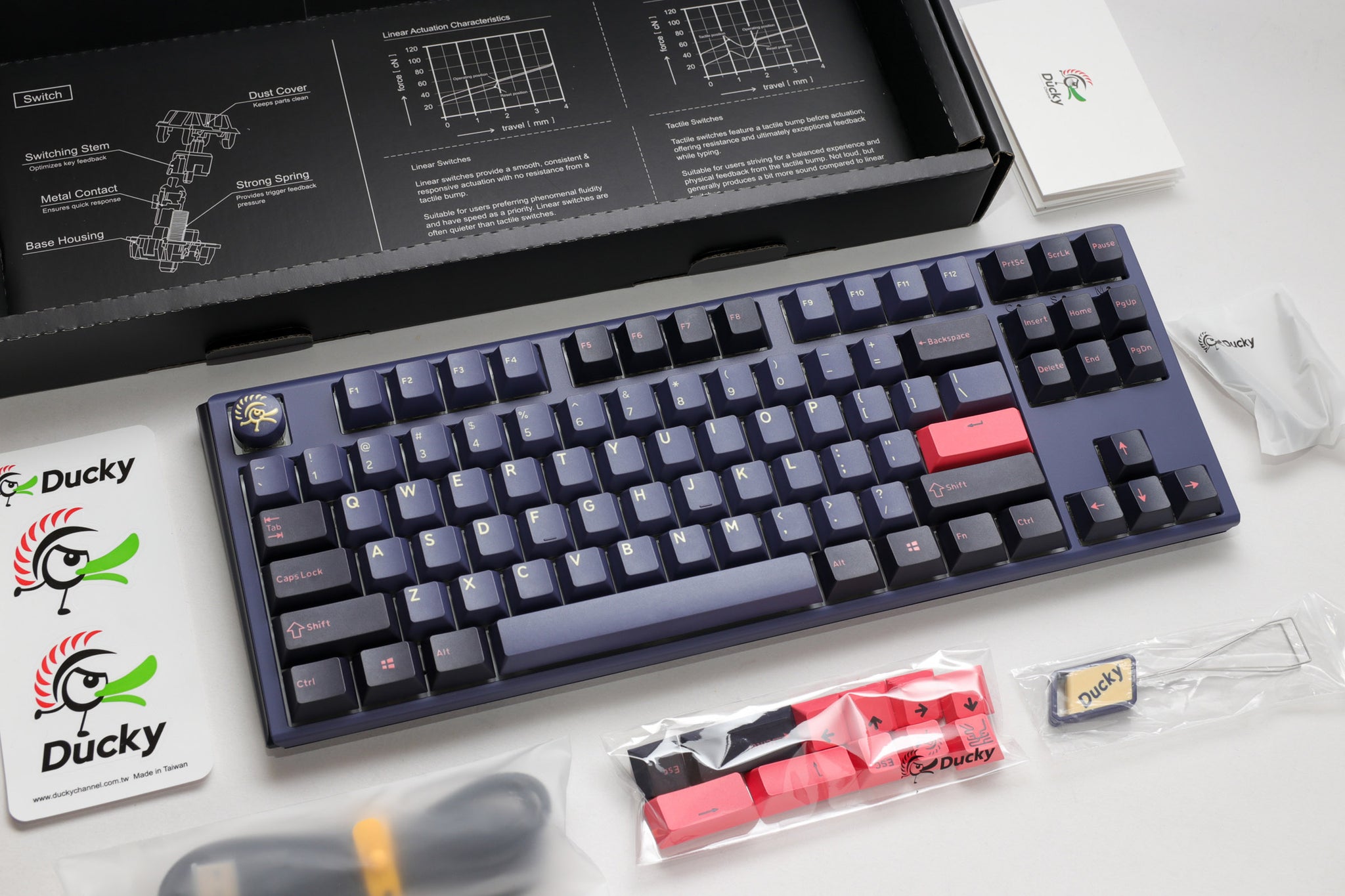 Ducky One 3 TKL Cosmic Blue Hotswap RGB Double Shot PBT QUACK Mechanic