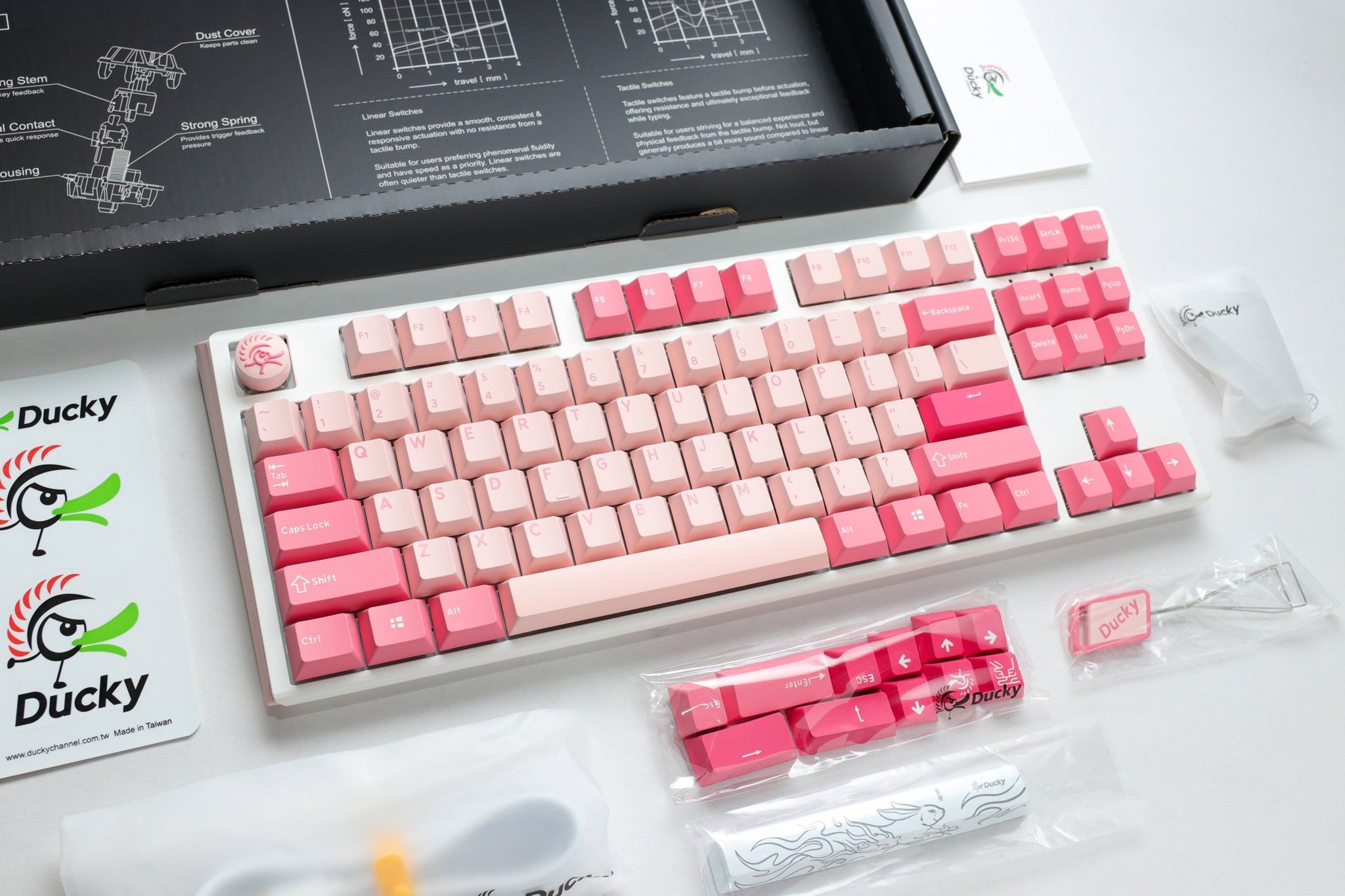 Ducky One 3 TKL Gossamer Pink Hotswap Double Shot PBT QUACK Mechanical