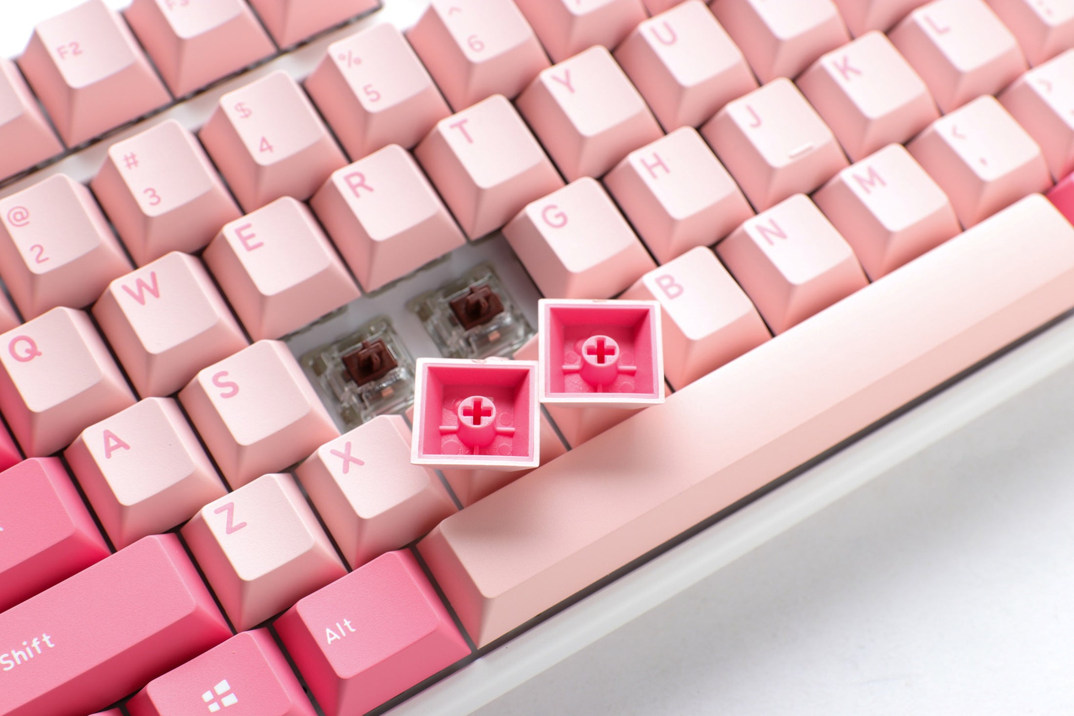 Ducky One 3 Gossamer Pink Hotswap Double Shot PBT QUACK Mechanical Key