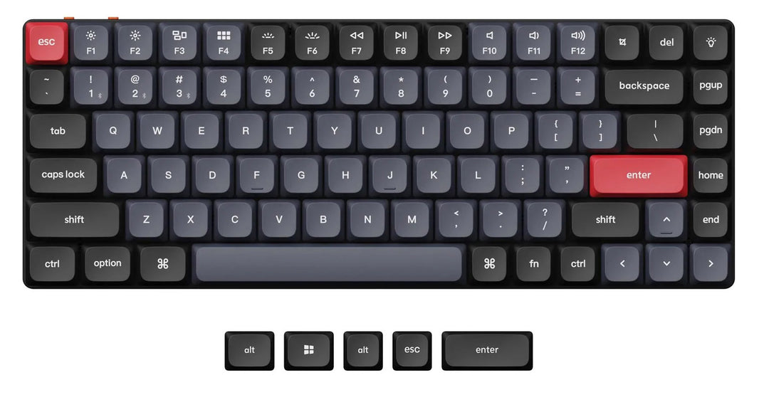 Keyboards with low profile keycaps