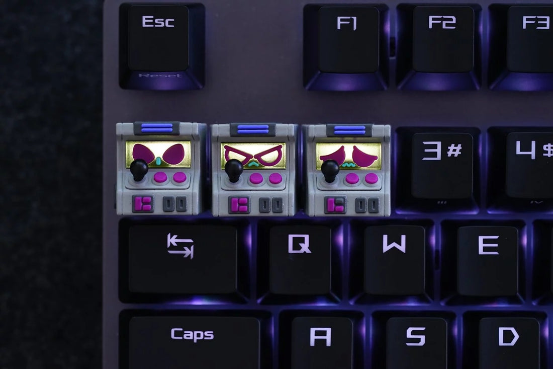 Hot Keys Project HKP Error Smart Grey Purple Artisan Keycap