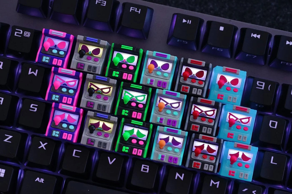 Hot Keys Project HKP Error Smart Grey Purple Artisan Keycap