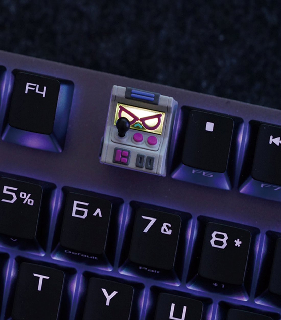Hot Keys Project HKP Error Angry Grey Purple Artisan Keycap