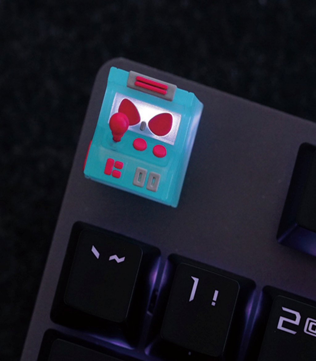 Hot Keys Project HKP Error Smart Trans Blue Red Artisan Keycap