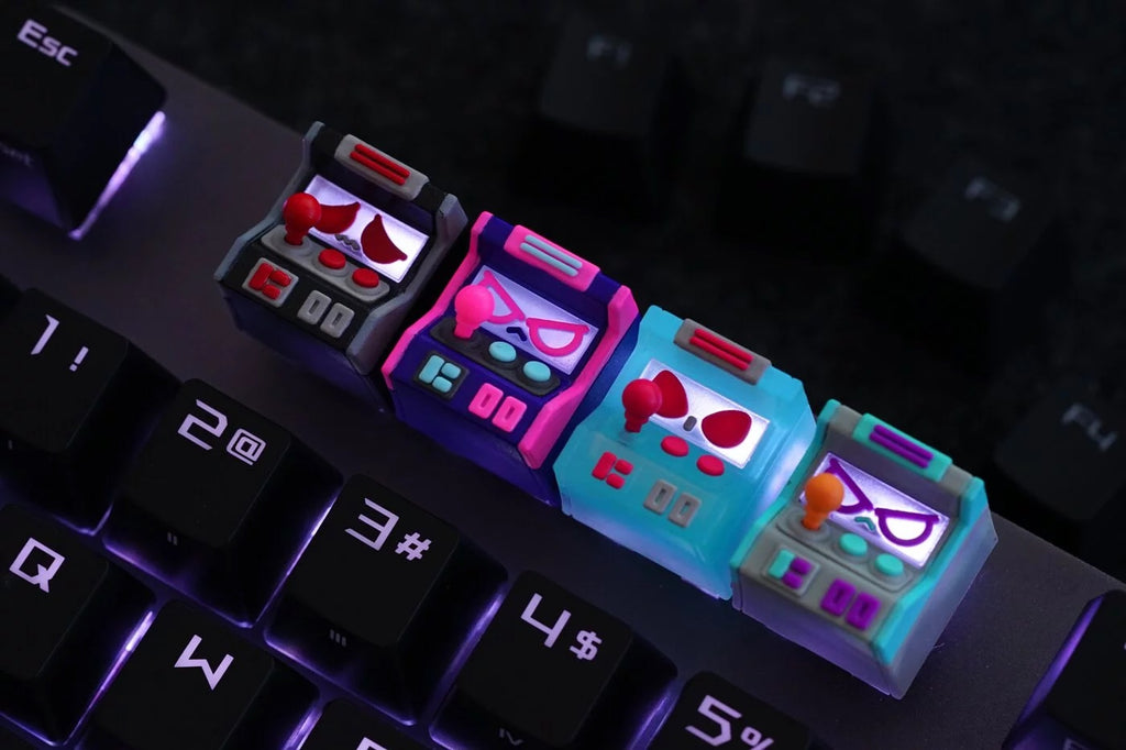 Hot Keys Project HKP Error Smart Trans Blue Red Artisan Keycap