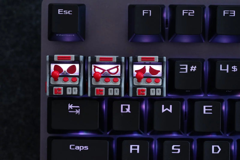 Hot Keys Project HKP Error Sad Black Grey Red Artisan Keycap
