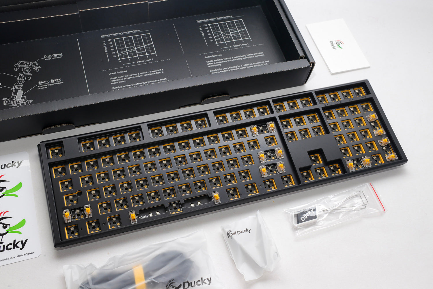 Ducky One 3 Black Barebones Hotswap RGB Mechanical Keyboard